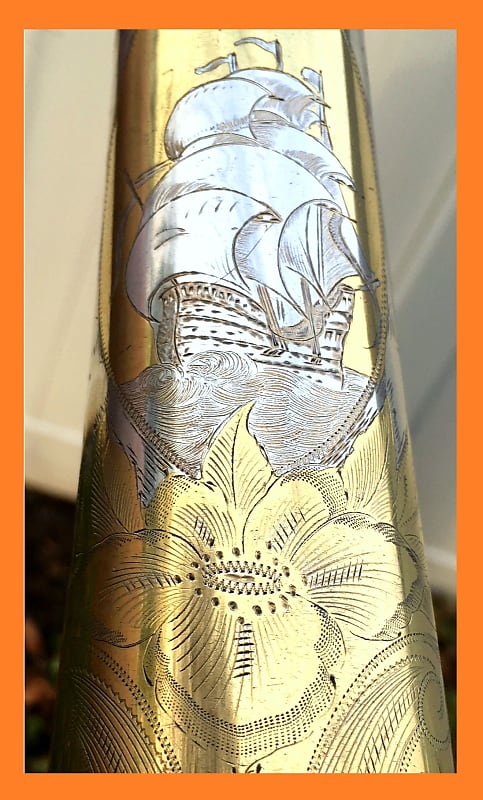 STENBERG PORTRAIT 1925 TROMBONE RARE GOLD PLATE BURNISHED / | Reverb