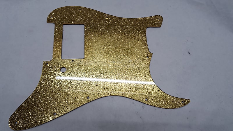 Gold Glitter HXX pickguard Fits Fender Strat Stratocaster | Reverb