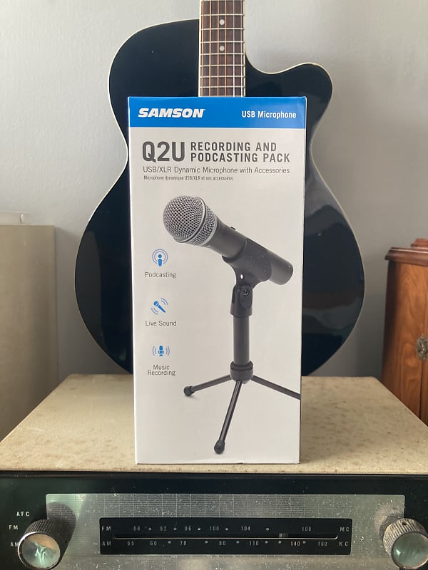 Samson Q2u usb/xlr dynamic mic packs (2) - Silver | Reverb