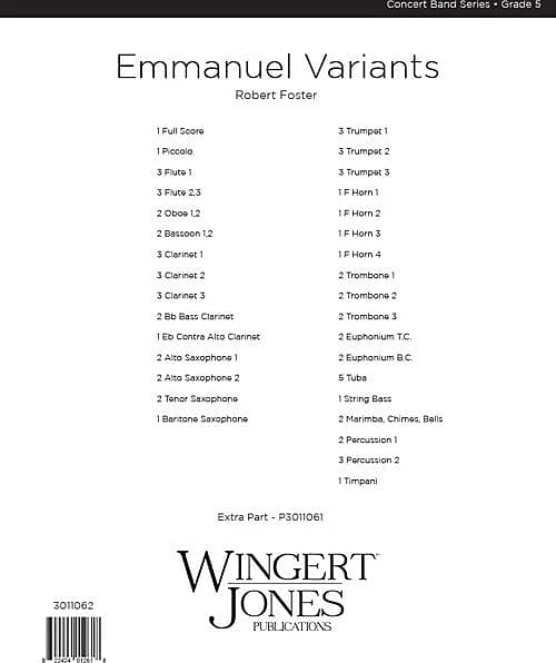 Emmanuel Variants - Full Score | Reverb