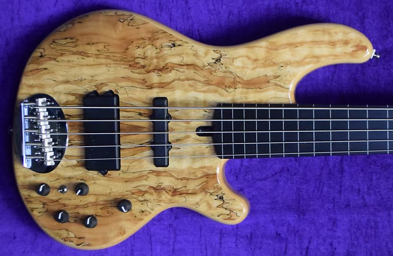 Skyline 55-02 Deluxe FRETLESS, Spalt Maple w/ Lined Ebony | Reverb