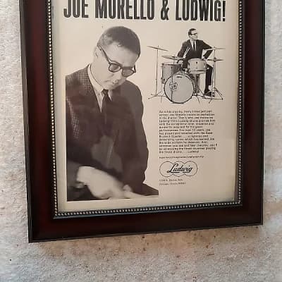 1965 Ludwig Drums Promotional Ad Framed Joe Morello Original | Reverb