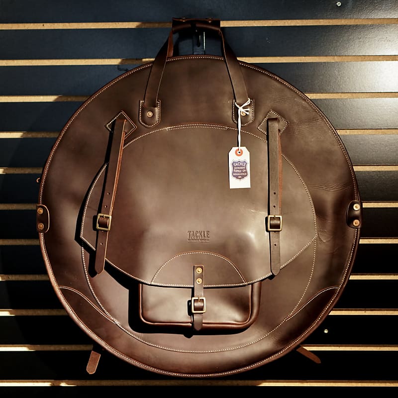 Tackle 24" Leather Backpack Cymbal Bag - Brown | Reverb