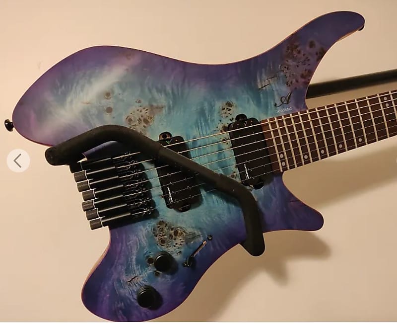 Agile Geodesic Headless 7 String Guitar - Blue Purple Burst | Reverb