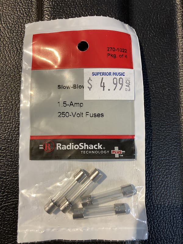 Radio Shack 1.5Amp 250V slow blow glass fuse 4 pack 2023 - 1 | Reverb