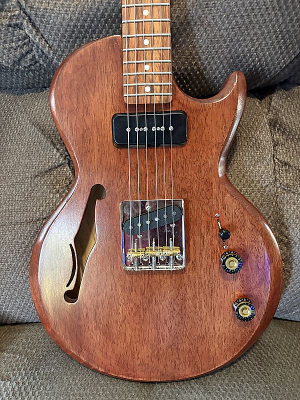 Custom Semi Hollow LP \Tele Brazilian wood done in worn | Reverb