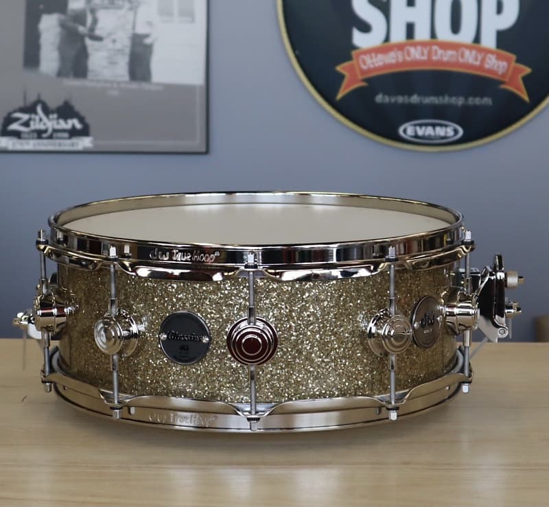DW Classics Snare Gold Glass with Nickel Hardware 14 x 5 | Reverb