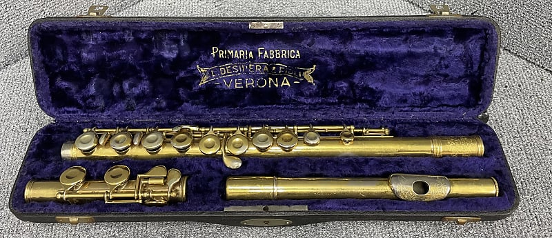 Extremely Rare Antique Gold Flute by L. Decidera Verona Italy | Reverb