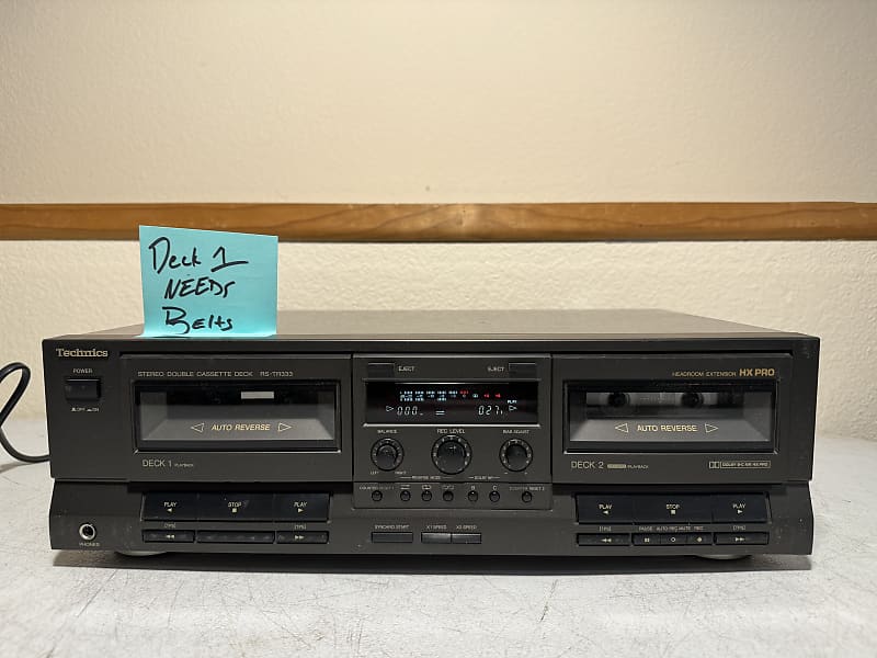 Technics RS-TR333 Dual Cassette Deck Tape Recorder Dubbing | Reverb