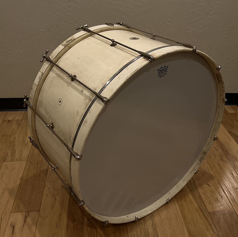 Vintage 30's Ludwig & Ludwig 14x28" Bass Drum in White | Reverb