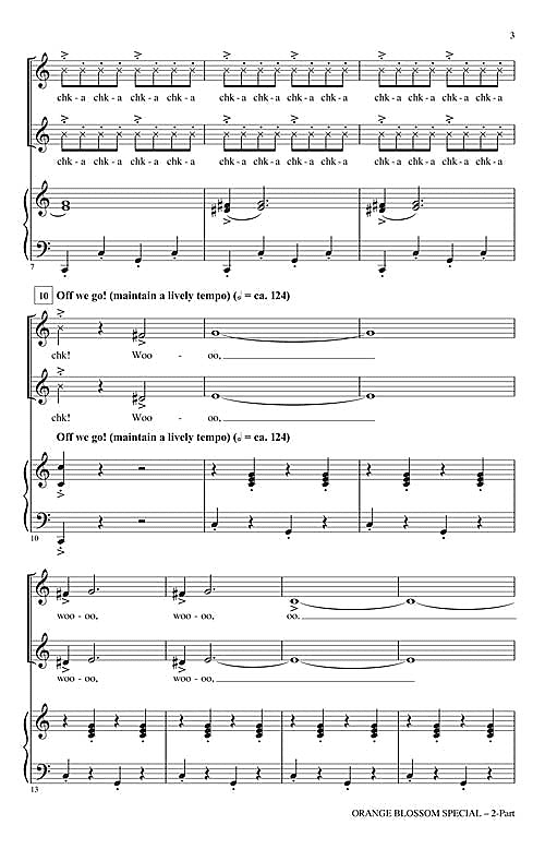 Orange Blossom Special Choral 2 Part Ervin T Rouse | Reverb