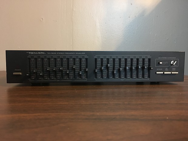 Realistic Ten Band Stereo Frequency Equalizer black | Reverb