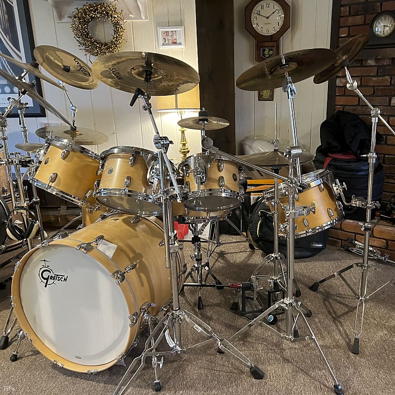 Gretsch USA Custom 8pc Drum Set - Satin Natural Maple | Reverb