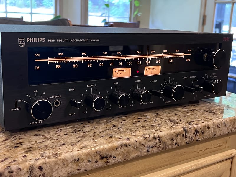 Philips 7851 Stereo Receiver 1978-1979 - Black (Outstanding) | Reverb