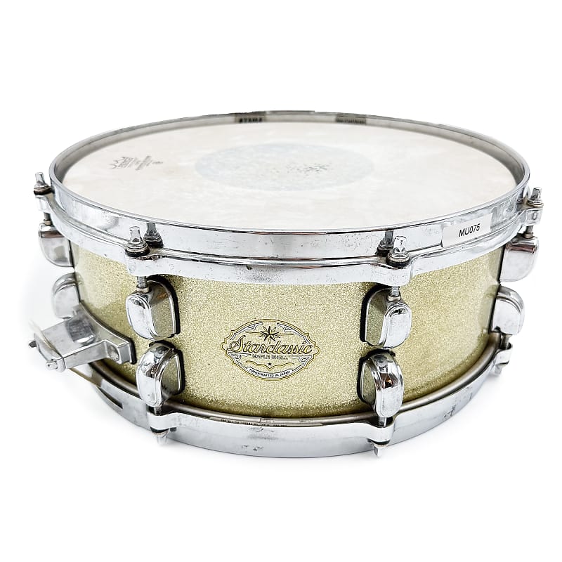 Tama Starclassic Gold Sparkle Maple Snare Drum Owned by Muse | Reverb