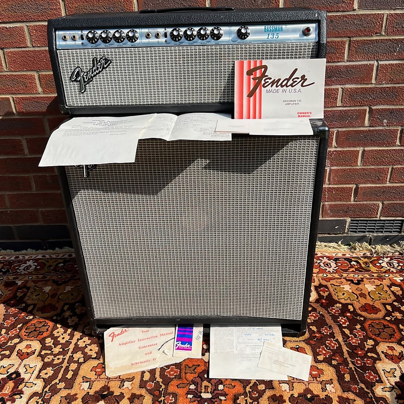 Vintage 1981 Fender Bassman 135 & 1-15 Silverface USA Valve | Reverb