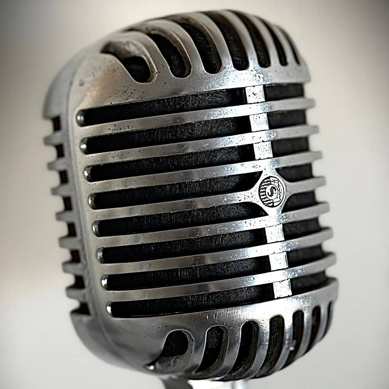 Vintage 1955 SHURE 55 "Fatboy" Dynamic Microphone, orig | Reverb