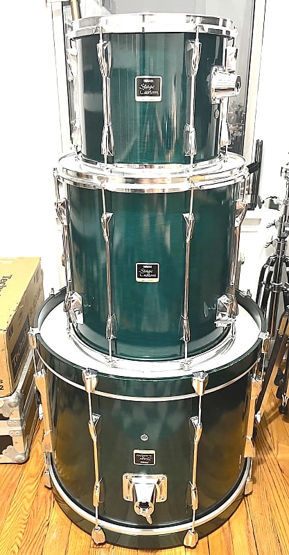 Yamaha Stage Custom 1990s - Marina Green - 22x16, 12x10, | Reverb