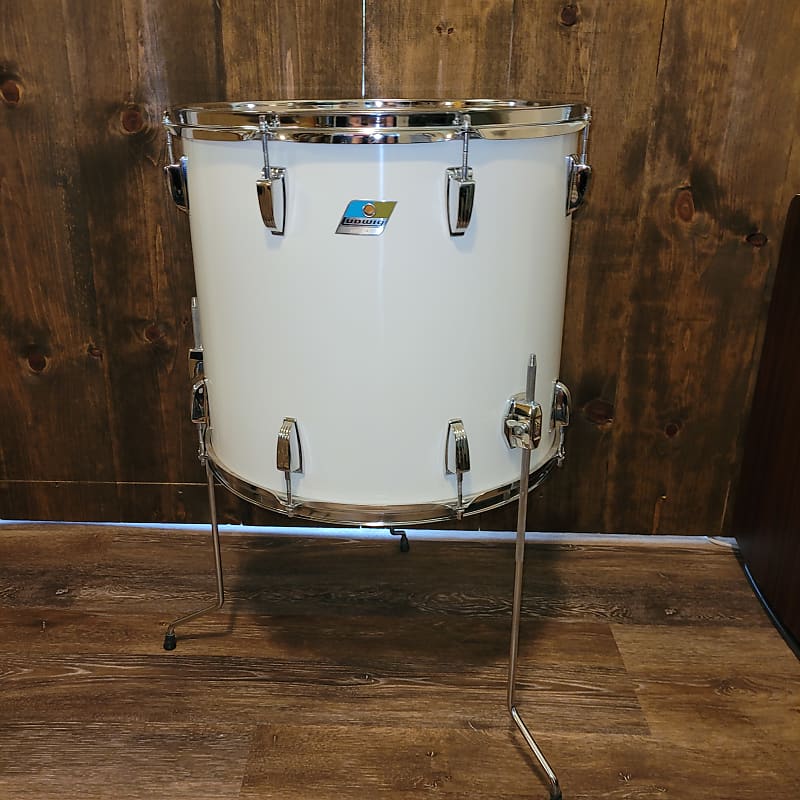 Vintage Ludwig Classic 18" Floor Tom (5-Ply) White Cortex | Reverb