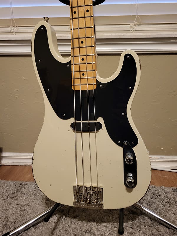 Partscaster 51 P Bass - Vintage White Relic | Reverb
