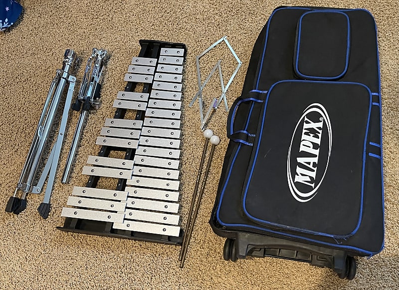 Used Mapex Student Bell Percussion Kit with Rolling Case With | Reverb