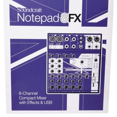 Soundcraft Notepad-8FX 8-Channel USB Mixer Podcasting | Reverb
