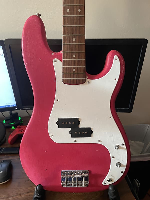 Squier Precision Bass Red p-bass project parts | Reverb