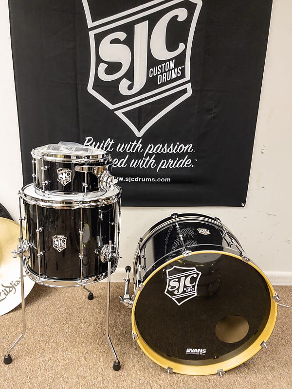 SJC Custom Drums Busker Kit Black Sparkle | Reverb