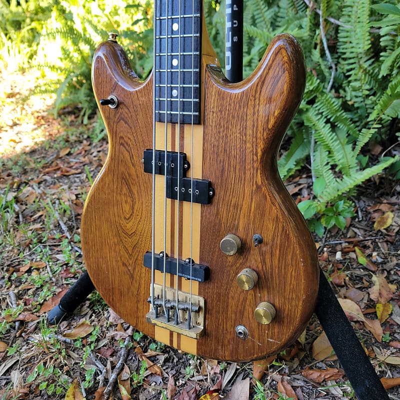 Vantage VP820B Set Neck Bass Guitar 1980s Natural Great | Reverb