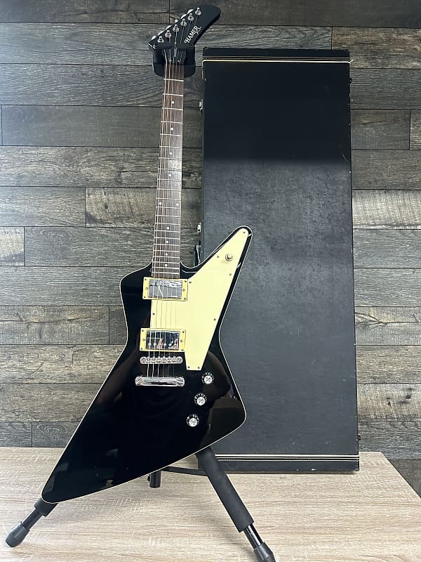 Hamer XT Series Standard Explorer Electric Guitar Gloss Black | Reverb