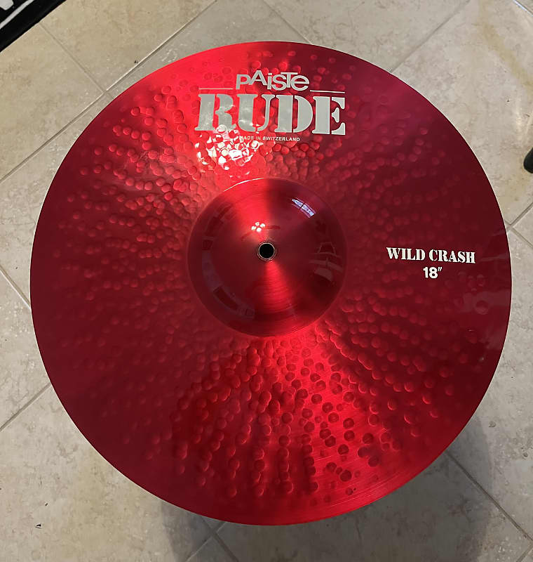 Paiste 18” Red Colorsound Rude Wild Crash | Reverb