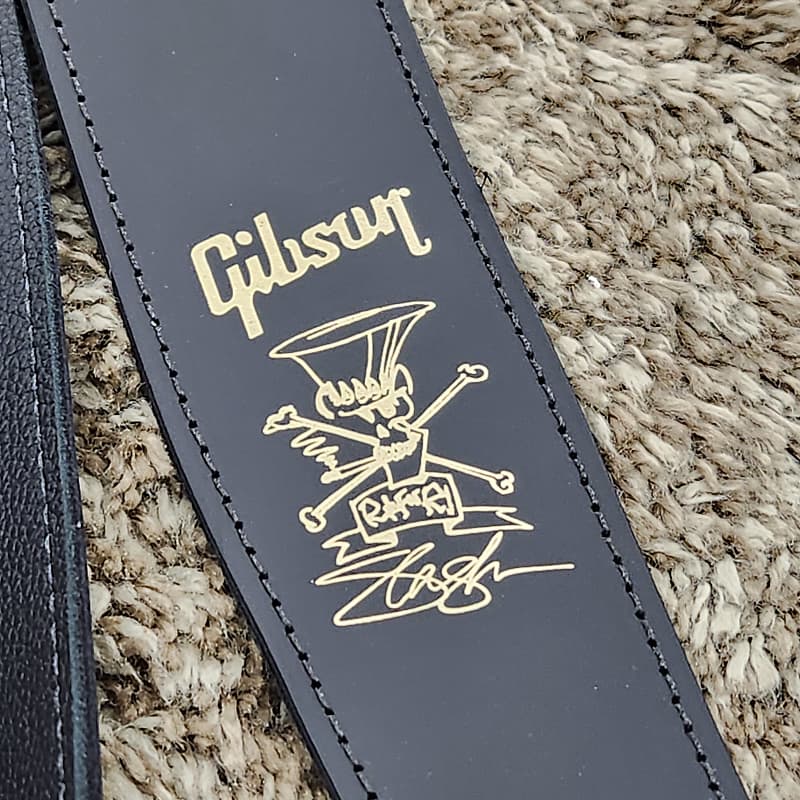 Gibson Slash guitar strap ASSLSHGLD - Black and gold | Reverb
