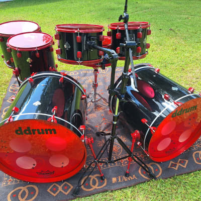 ddrum Diablo double bass shell pack - Black wrap | Reverb