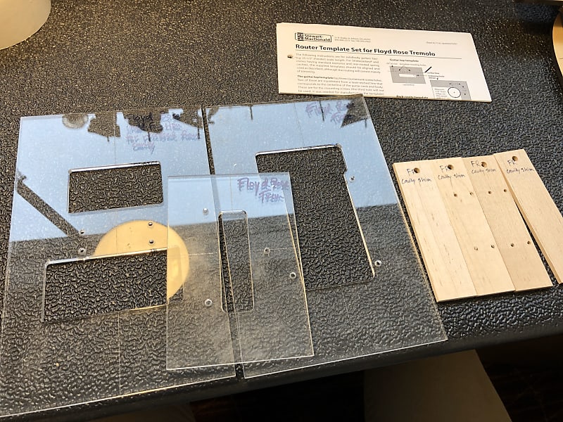Stew Mac Floyd Rose Tremolo Routing Templates | Reverb