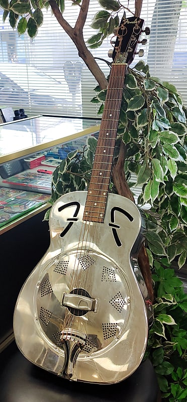 Fender FR-55 Resonator Acoustic Guitar - Nickel | Reverb