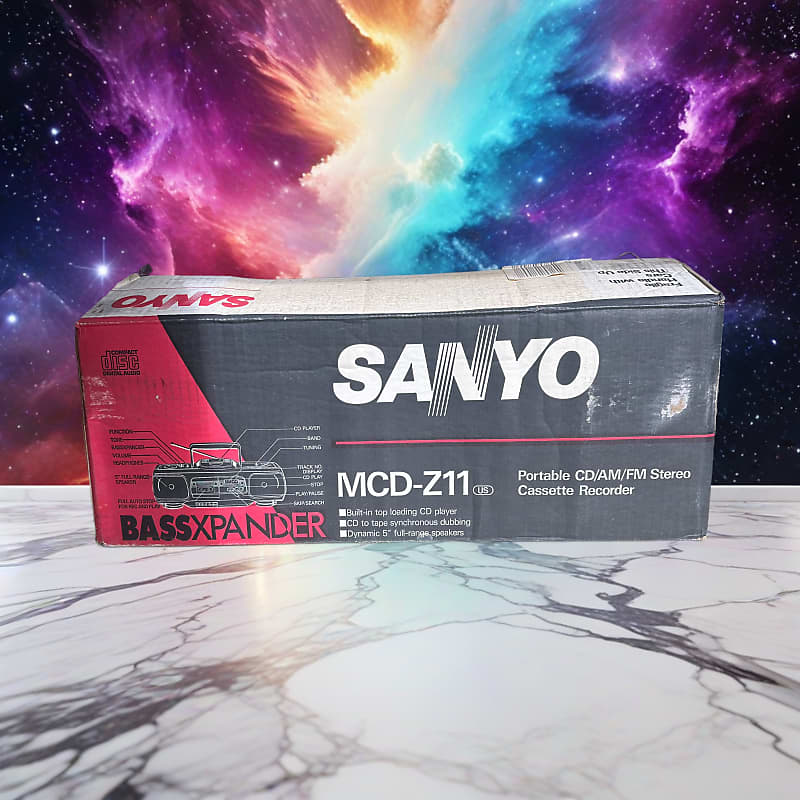 Sanyo MCD-Z11 Boombox Cd And Cassette Player New Open Box | Reverb