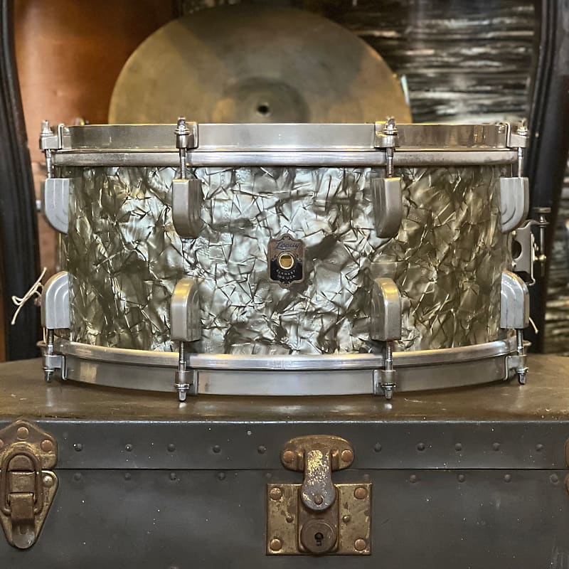 VINTAGE 1941 Leedy 6.5x14 Broadway Snare Drum in Black | Reverb