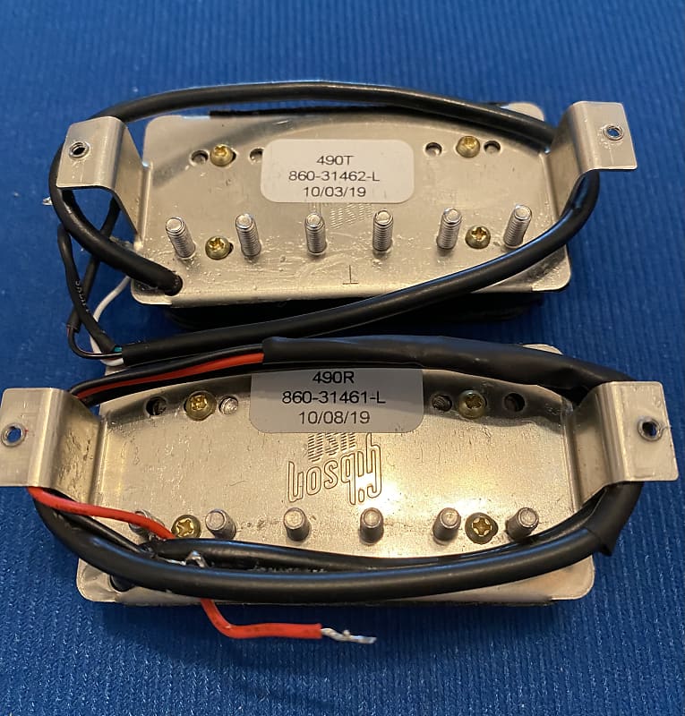 Gibson 490R and 490T Black humbucker pickup set | Reverb