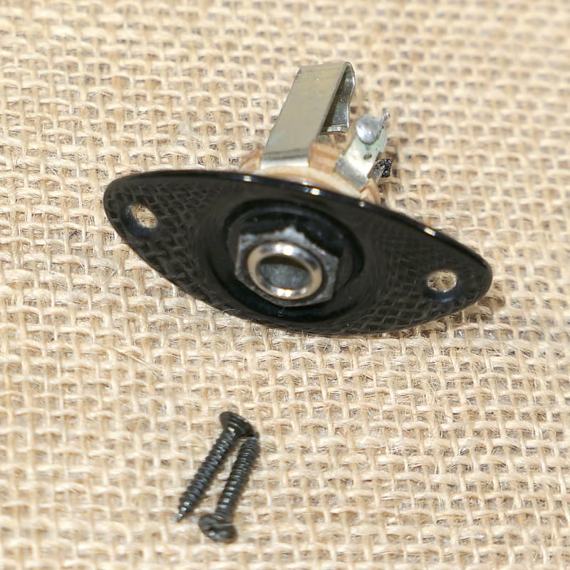 Switchcraft Jack + Plate Black, Genuine ESP LTD KH-602 Kirk | Reverb