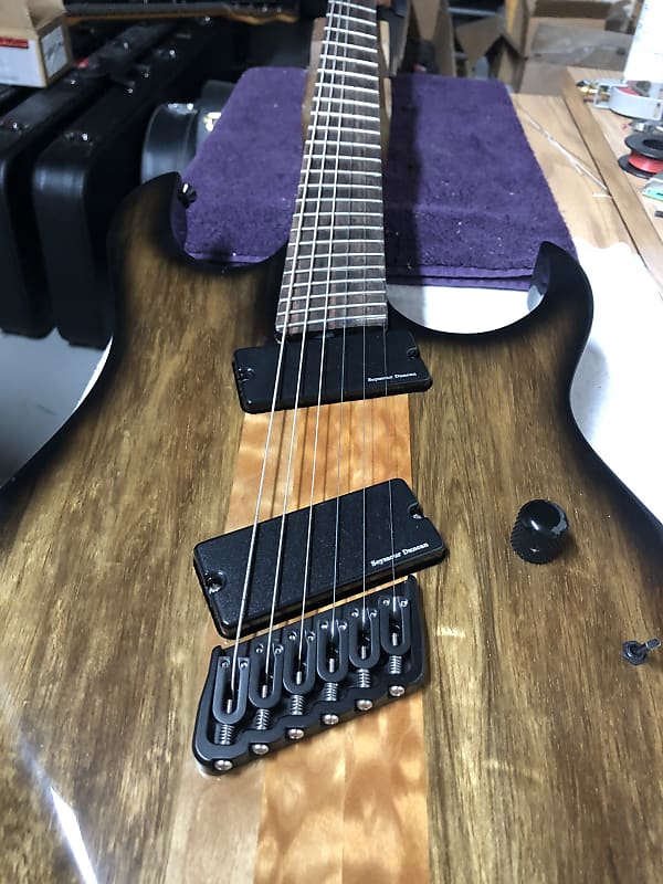 S7G Strictly 7 Guitars Mulitscale cobra neck thru 2017 Black | Reverb