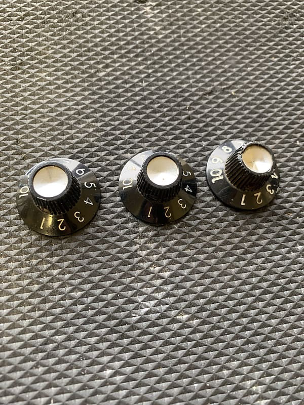 1960's Fender Telecaster Deluxe Knobs Lot of 3 Knobs | Reverb
