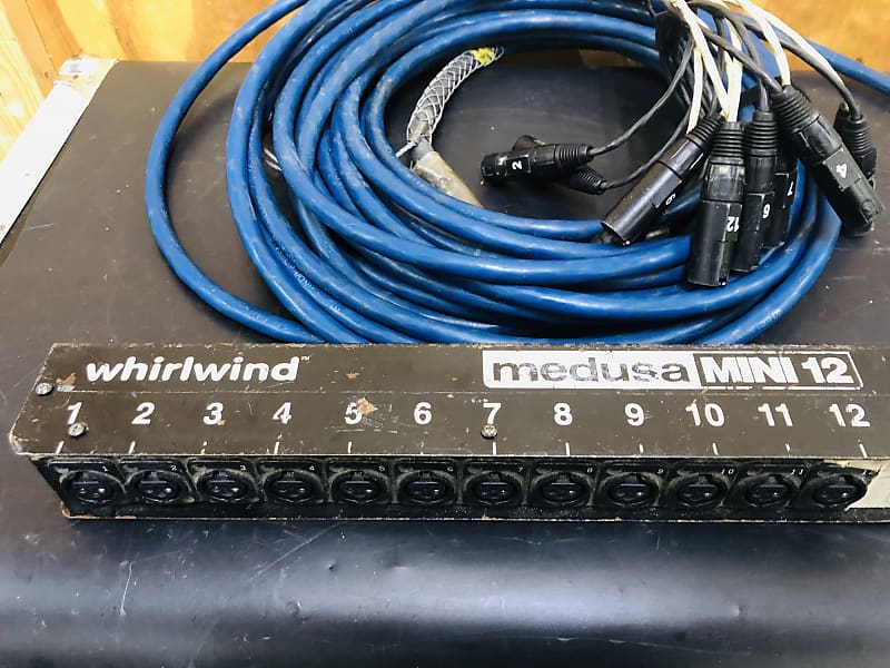Whirlwind Medusa Mini 12 Low Profile Audio Drop Snake 50' | Reverb