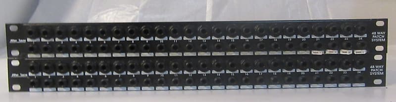 2 Pack - REAN 48 Way Patch System - Patch Bay TRS | Reverb