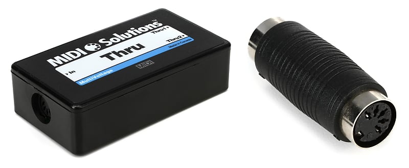 MIDI Solutions MultiVoltage Thru 1-in 2-out MIDI Through Box | Reverb