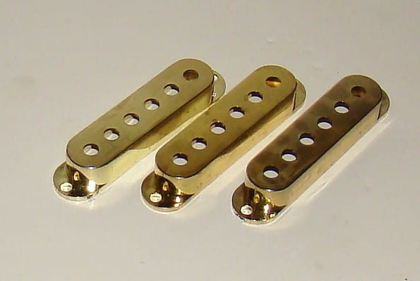 Stratocaster Pickup Covers, Gold Finish, Set of Three | Reverb