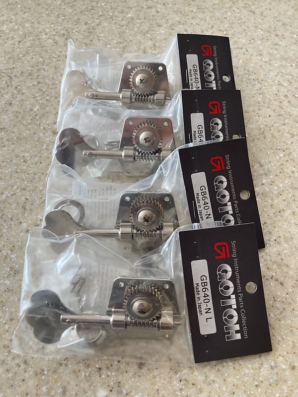 Gotoh GB640 Res-O-Lite Bass Tuning Machines Nickel | Reverb
