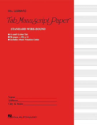 Guitar Tablature Manuscript Paper | Reverb