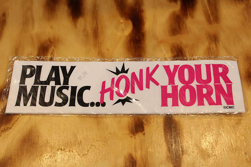 CMC Play Music...Honk Your Horn Bumper Sticker 6-Pack 08325 | Reverb