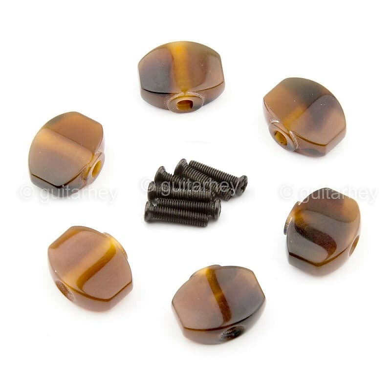 NEW (6) TORTOISE Buttons for GOTOH Guitar Tuning Keys w/ | Reverb