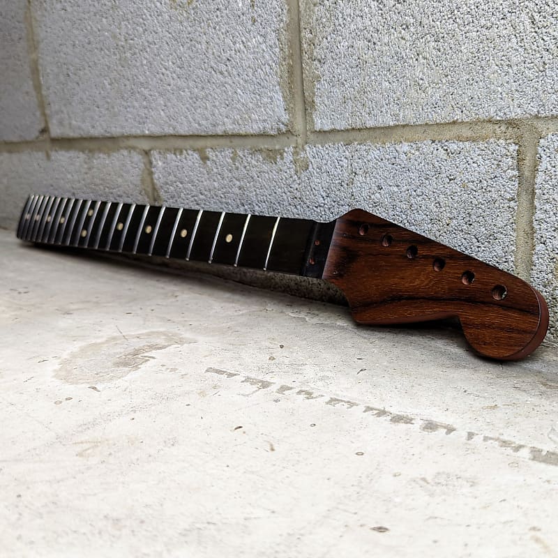 Warmoth Bubinga / Ebony Stratocaster Neck for Floyd Rose | Reverb